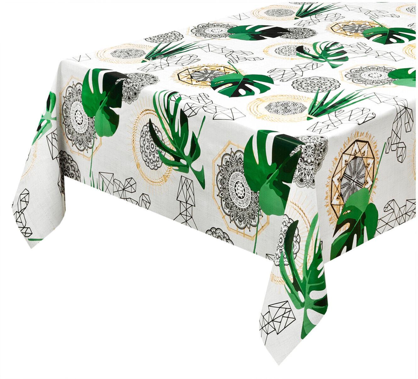 Nappe de Cuisine AntiTaches 140x160 cm Moderne Tissu Ciré Plastifié ...