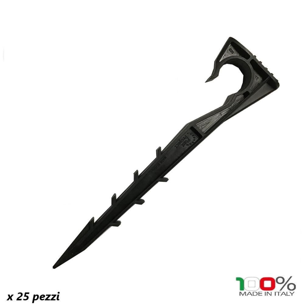 Picchetti per tubo irrigazione orto - Set 25 pezzi - per tubi o ala ...