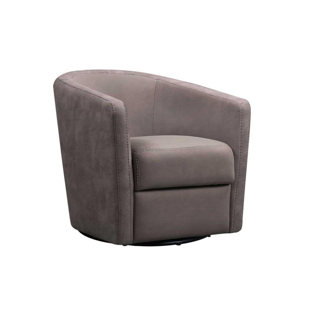 Fauteuil cabriolet pivotant Brun taupé - JACQUES | Leroy Merlin