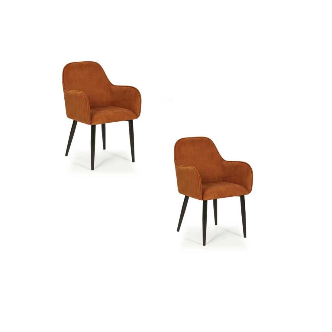 Duo de fauteuils Velours Terracotta/Métal - ADUE | Leroy Merlin