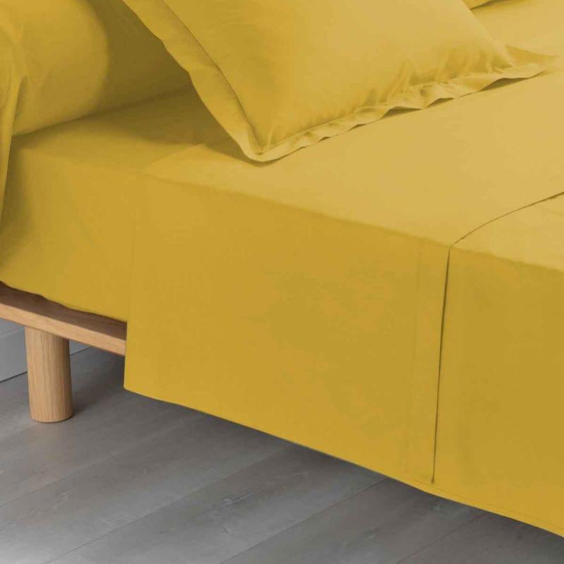 Paris Prix - Drap Plat "percaline" 240x300cm Ocre | Leroy Merlin