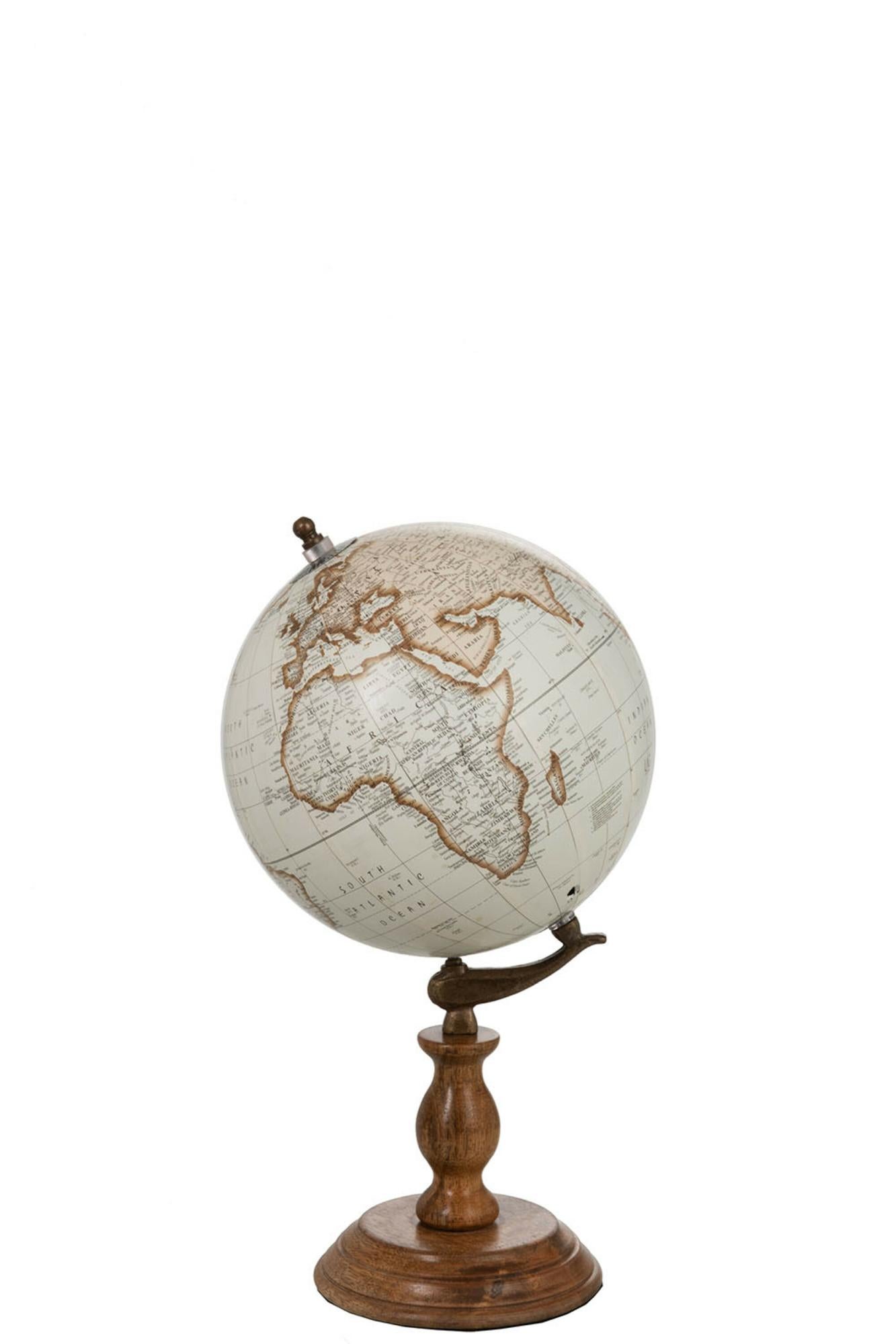 GLOBE SUR PIED BOIS BLANC/NATUREL MEDIUM | Leroy Merlin
