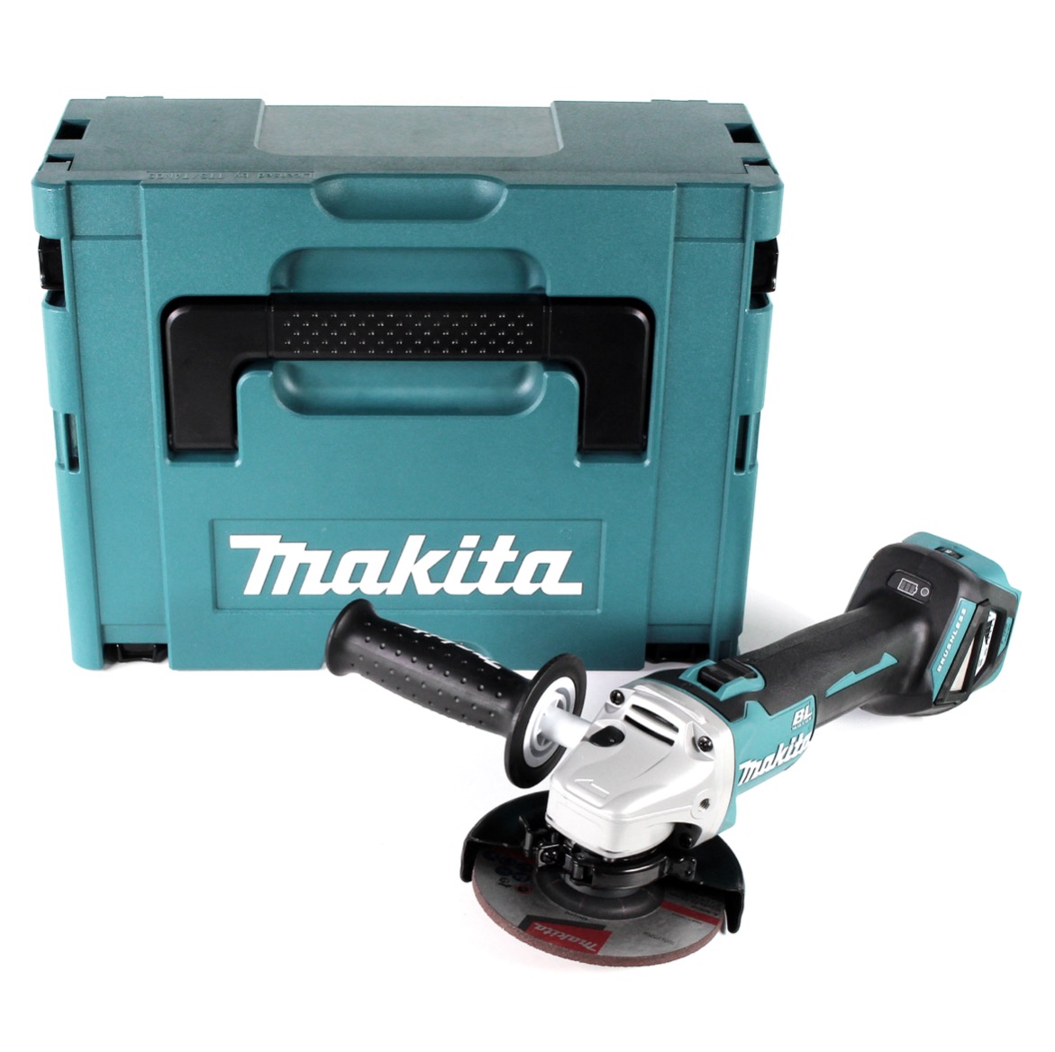 Makita DGA 511 ZJ Meuleuse d'angle sans fil 18V 125mm Brushless Solo + Coffret Makpac - sans ...