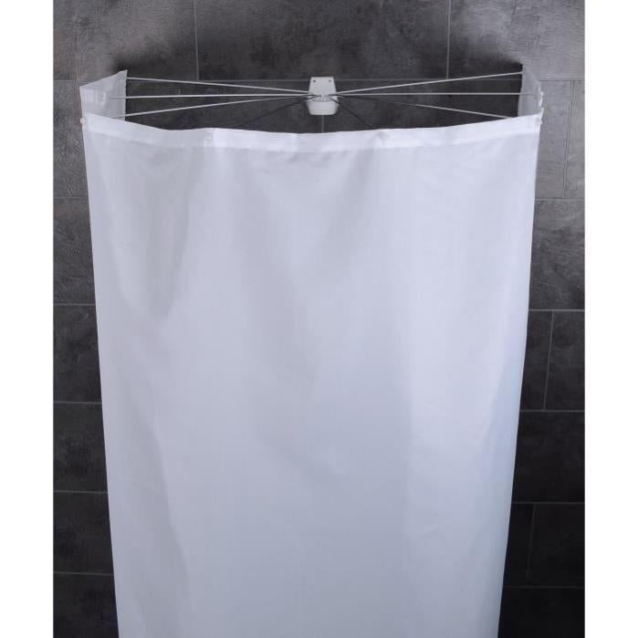 Cabine de douche pliable Ombrella Madison avec rideau de douche - Blanc ...
