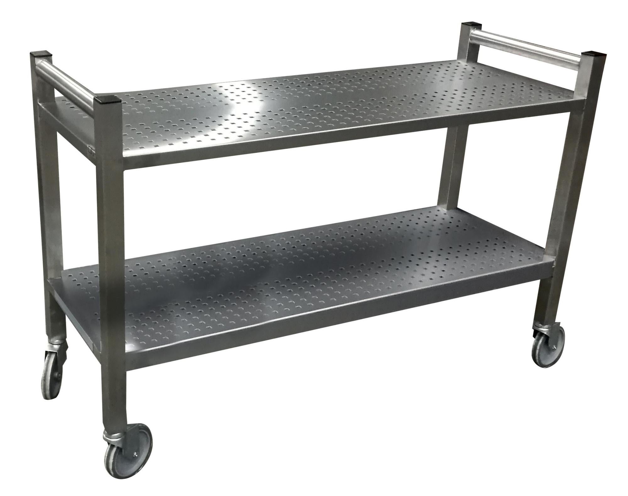 Chariot Inox 2 Plateaux Perforées 1230x460 - L2G | Leroy Merlin