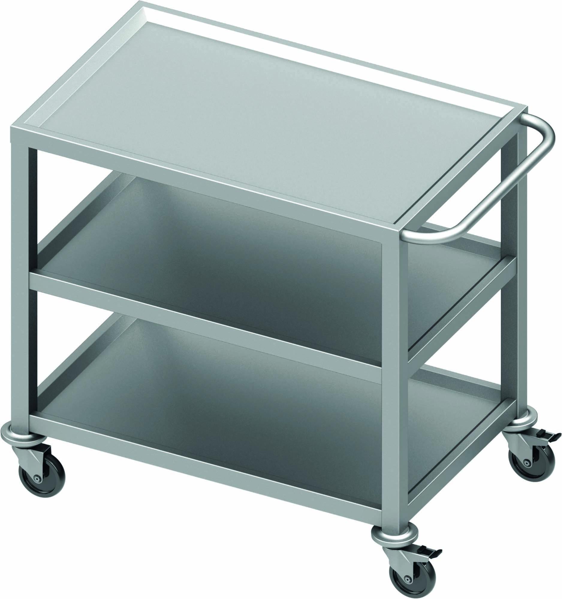Chariot de Service Inox 3 Plateaux - Profondeur 600 - Stalgast | Leroy ...