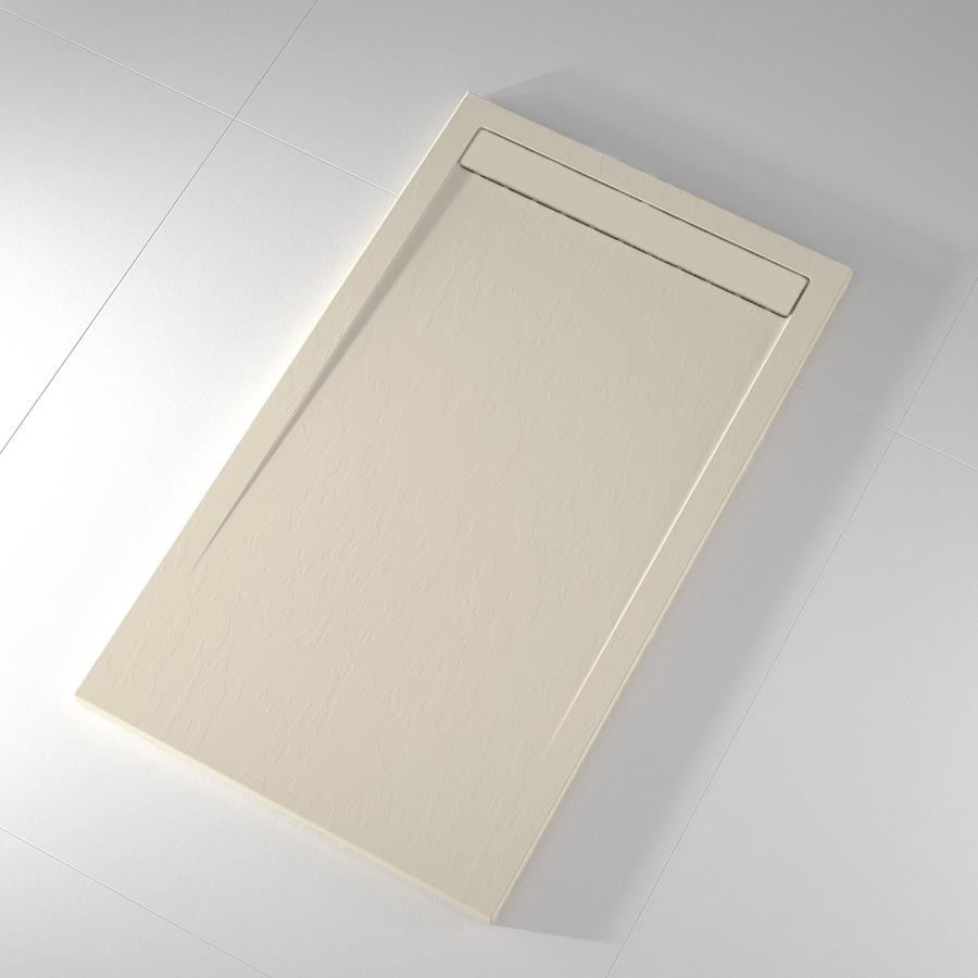 Receveur de douche 80x140 cm extra plat CLEVER en résine surface ... Receveur de douche 80x140 cm extra plat CLEVER en résine surface ...