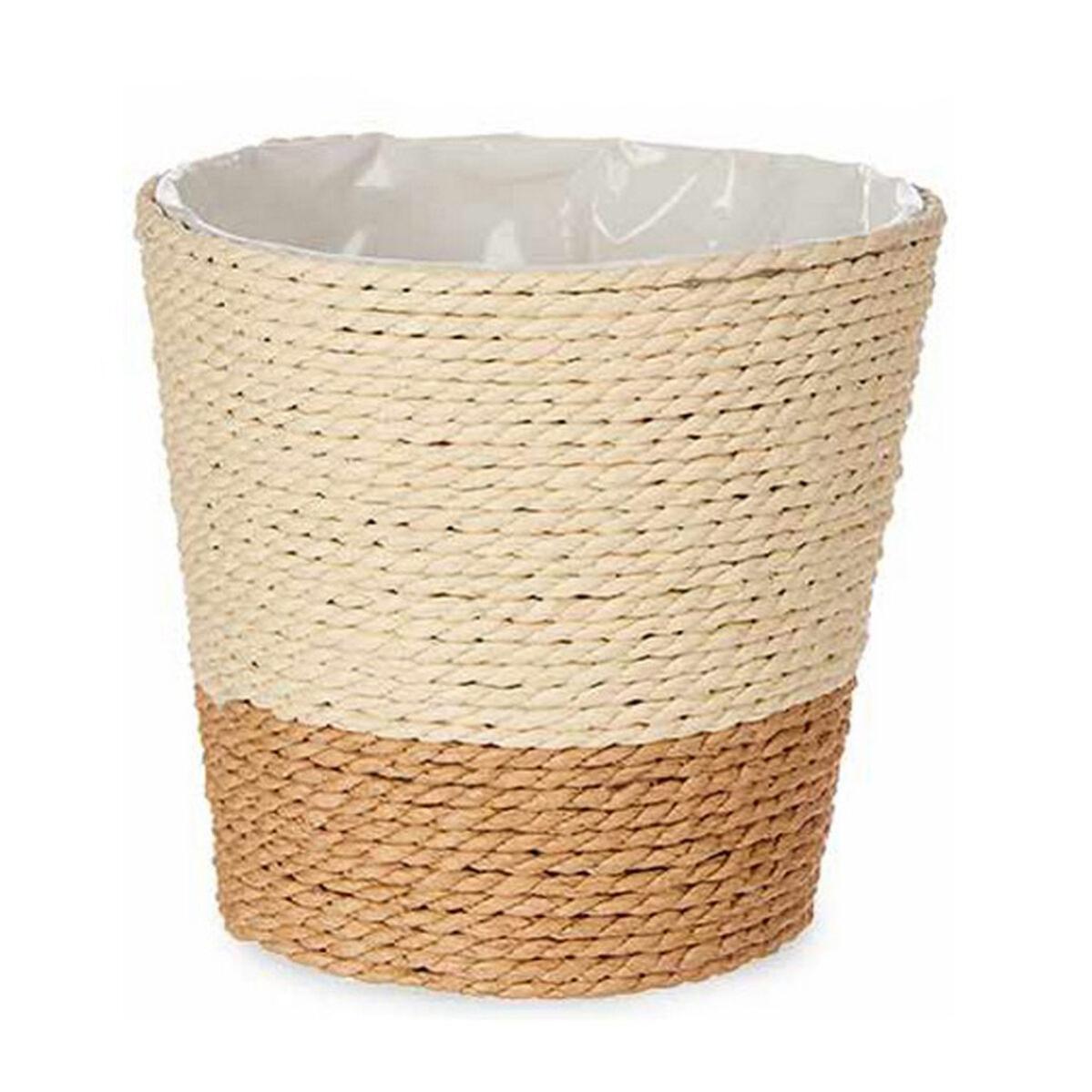 Cache-pot Naturel Marron Corde Plastique (12,5 x 12 x 12,5 cm) | Leroy ...