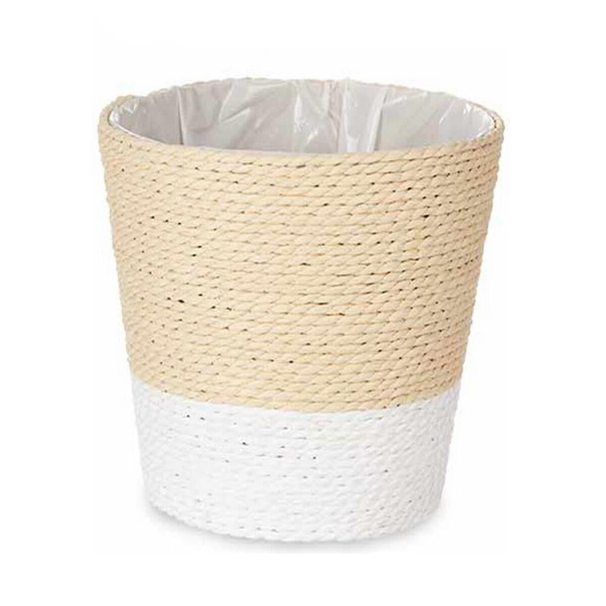Cache-pot Naturel Marron Corde Plastique Blanc/Naturel (15 x 14 x 15 cm ...