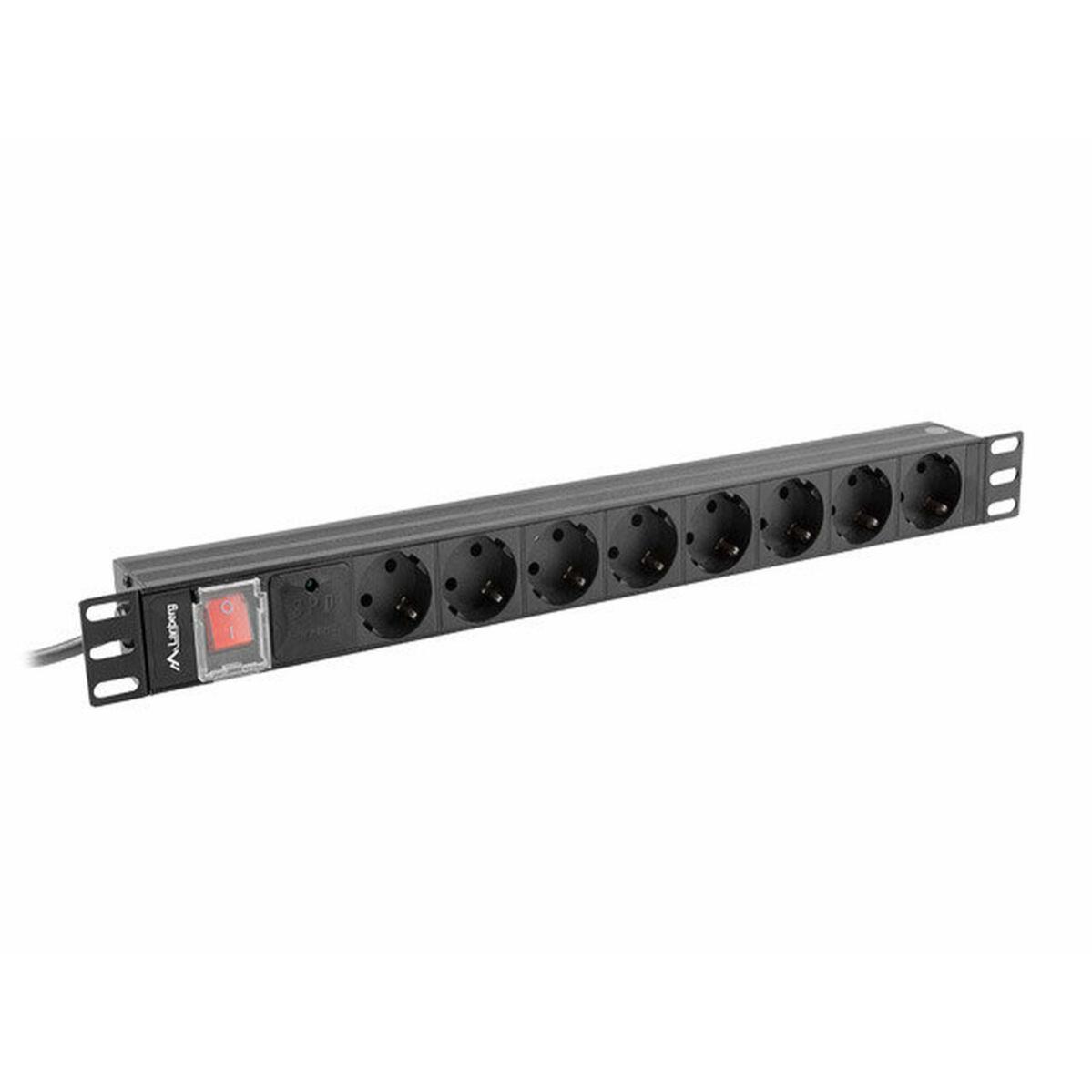 Rallonge 19'' 8 Tomas Schuko Lanberg PDU-08F-0200-BK | Leroy Merlin