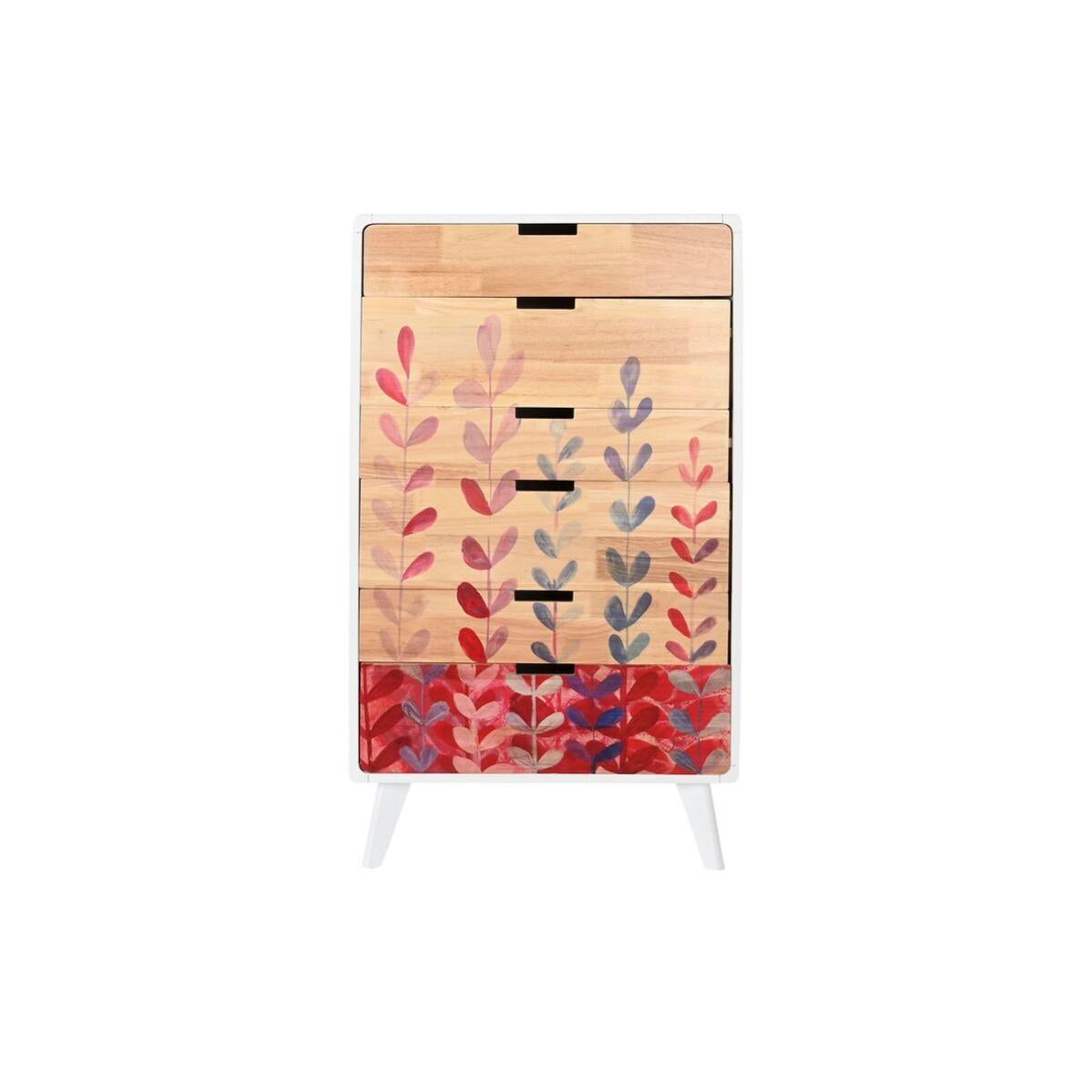 Commode DKD Home Decor Naturel MDF Blanc Bordeaux (60 x 30 x 108 cm ...