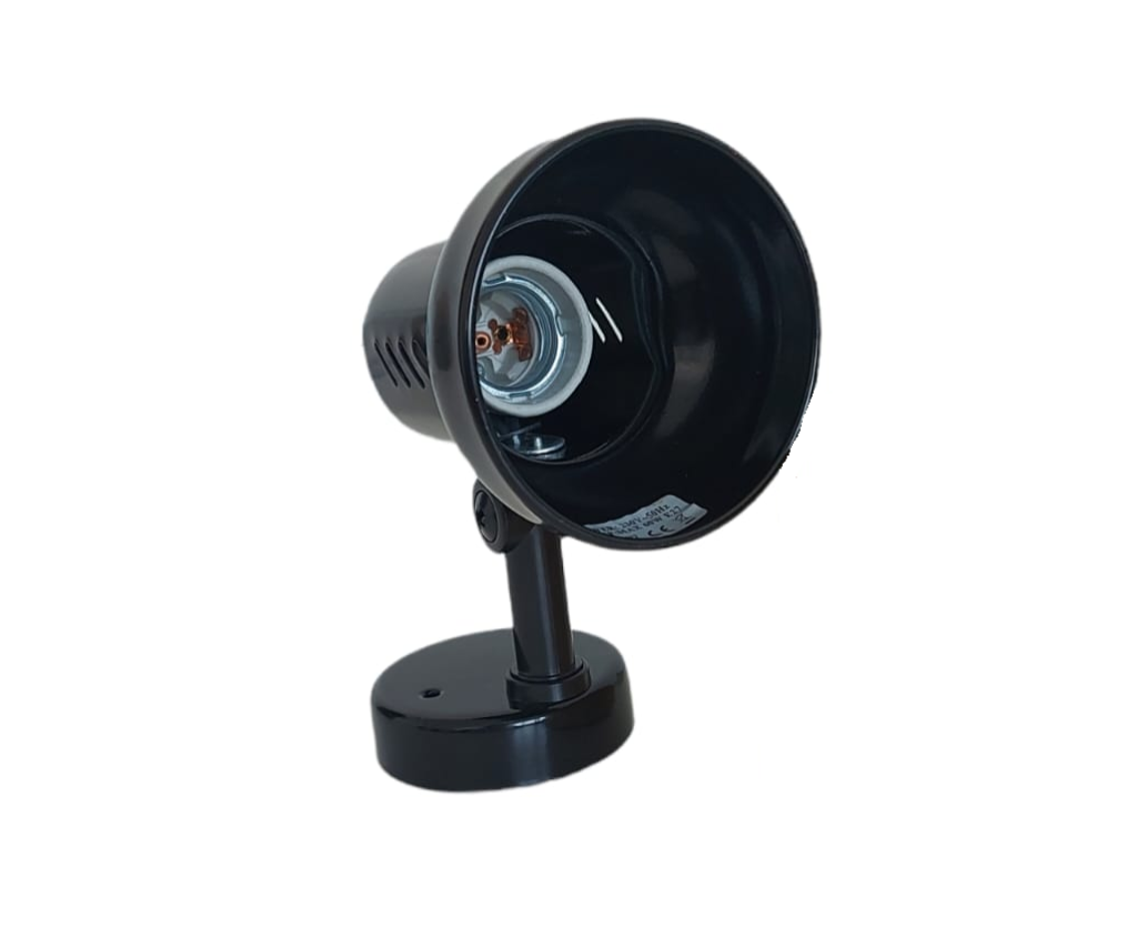 PROESIS 07510NE FARETTO SPOT R80 E27 NERO BASE | Leroy Merlin