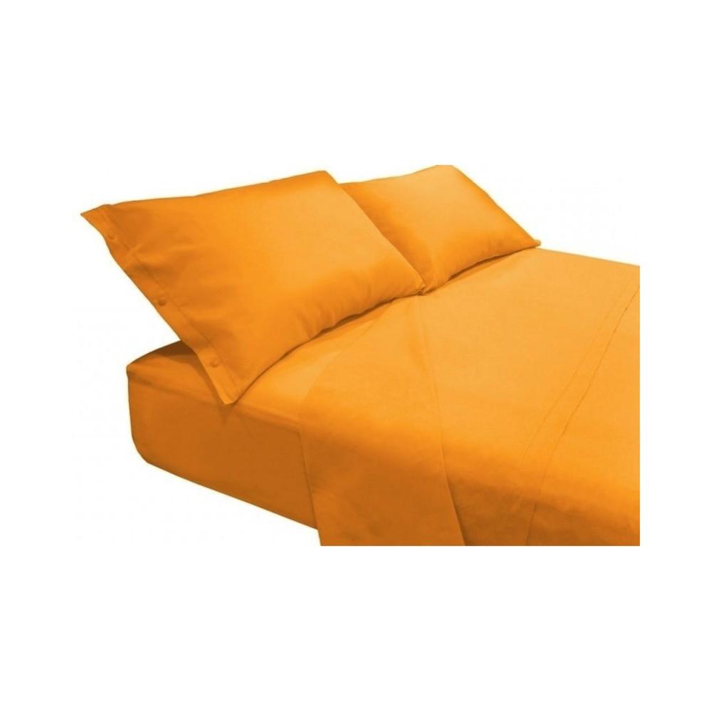 PLEIN DRAP DE LIT, DRAPS DE COULEUR UNIE JAUNE GIALLONE Un carré et ...