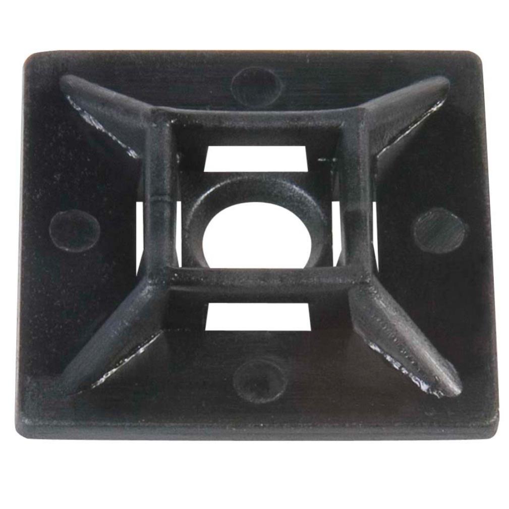 Bizline 300020 | embase adhésive et à visser 28 x 28 x 5.3 mm noire (x ...