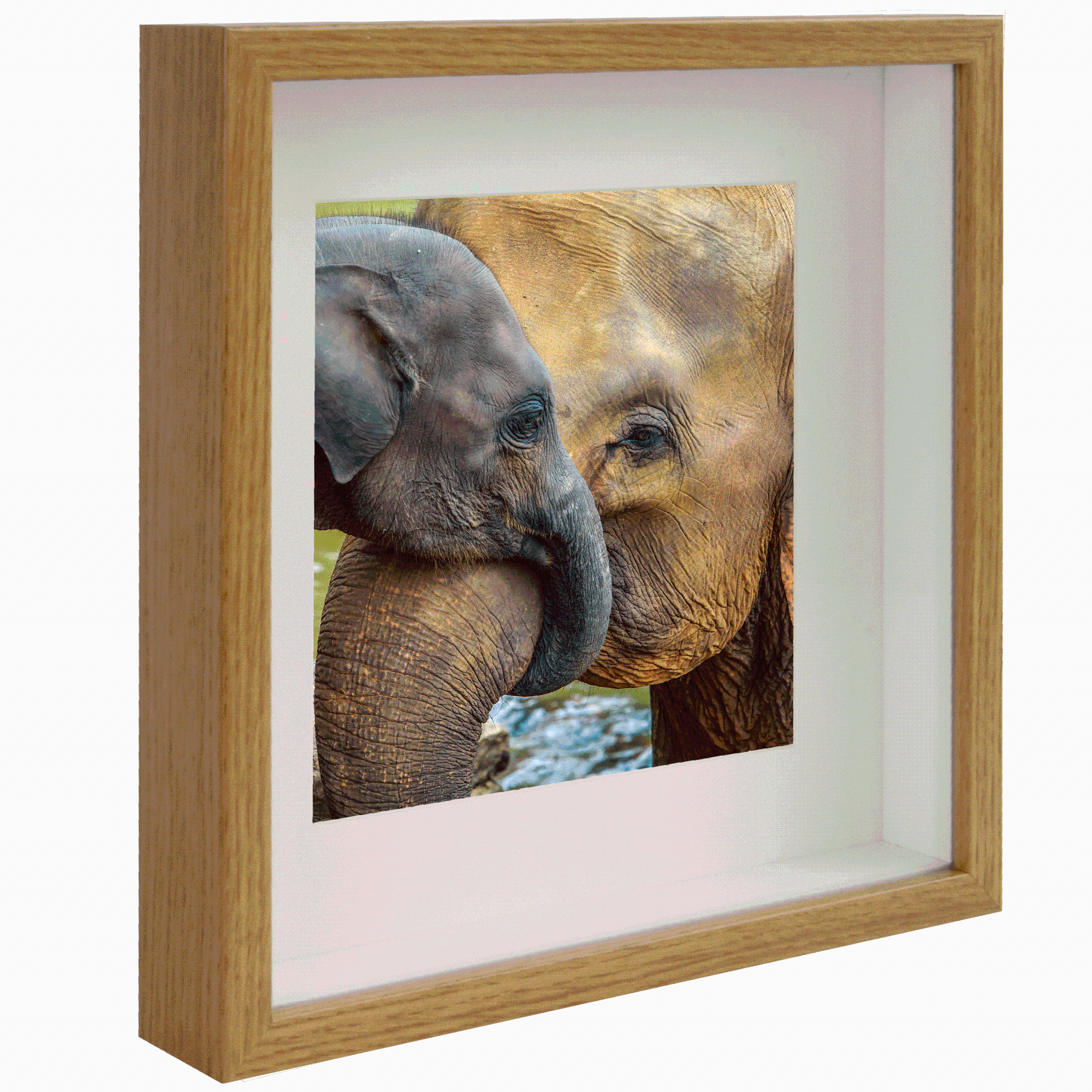28 x 28 cm Box 3D Cornice Portafoto profondo con Passepartout 20 x 20 ...