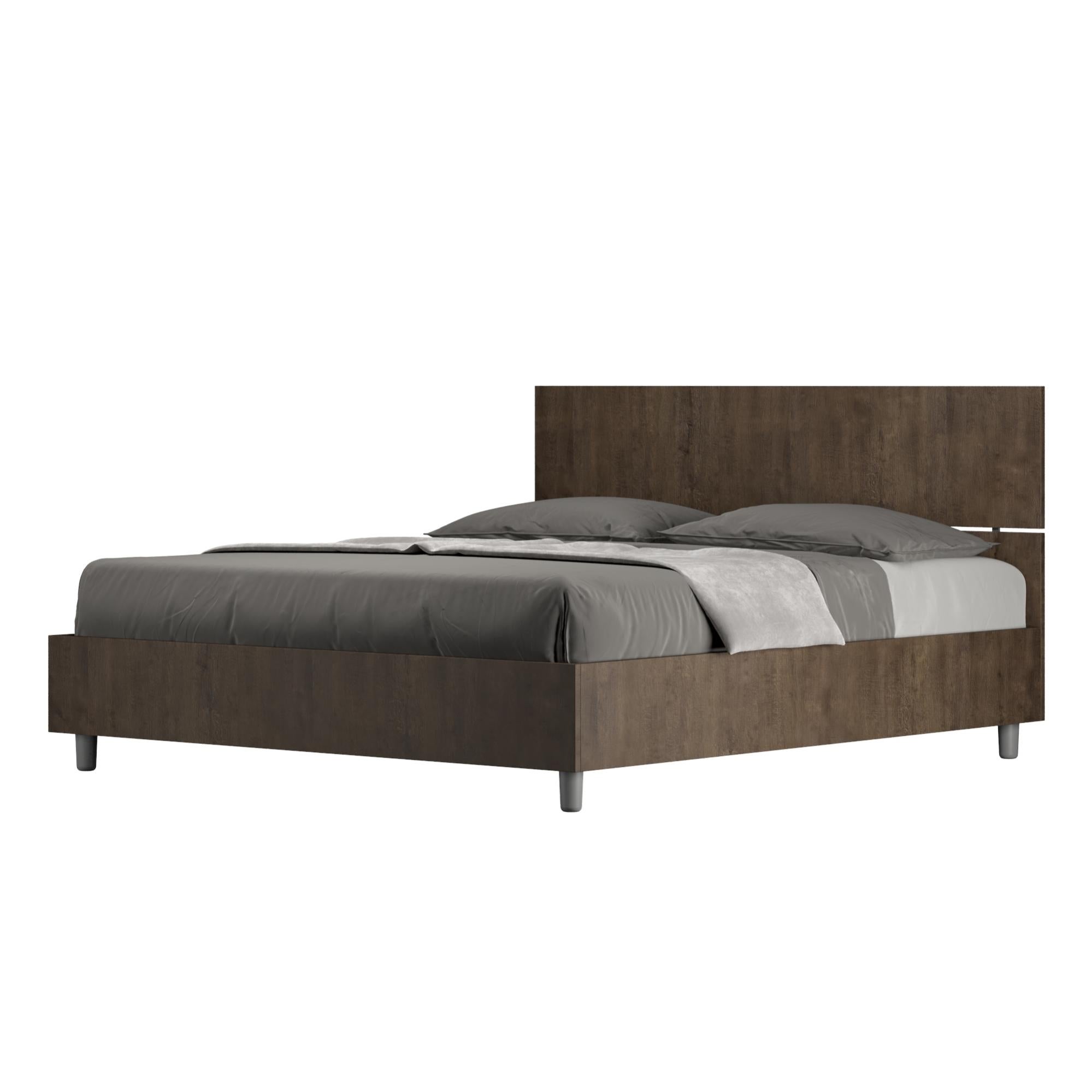 Letto Demas Fisso testata dritta noce | Leroy Merlin