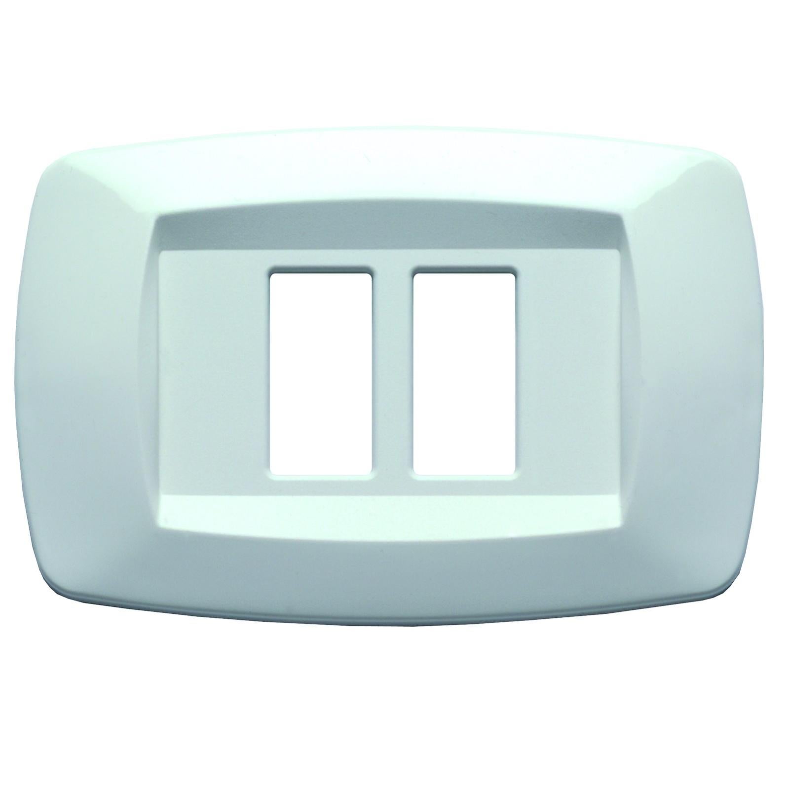 MASTER MD10RT Placca coprinterruttori mod BIANCA 2 posti ravvicinati ...