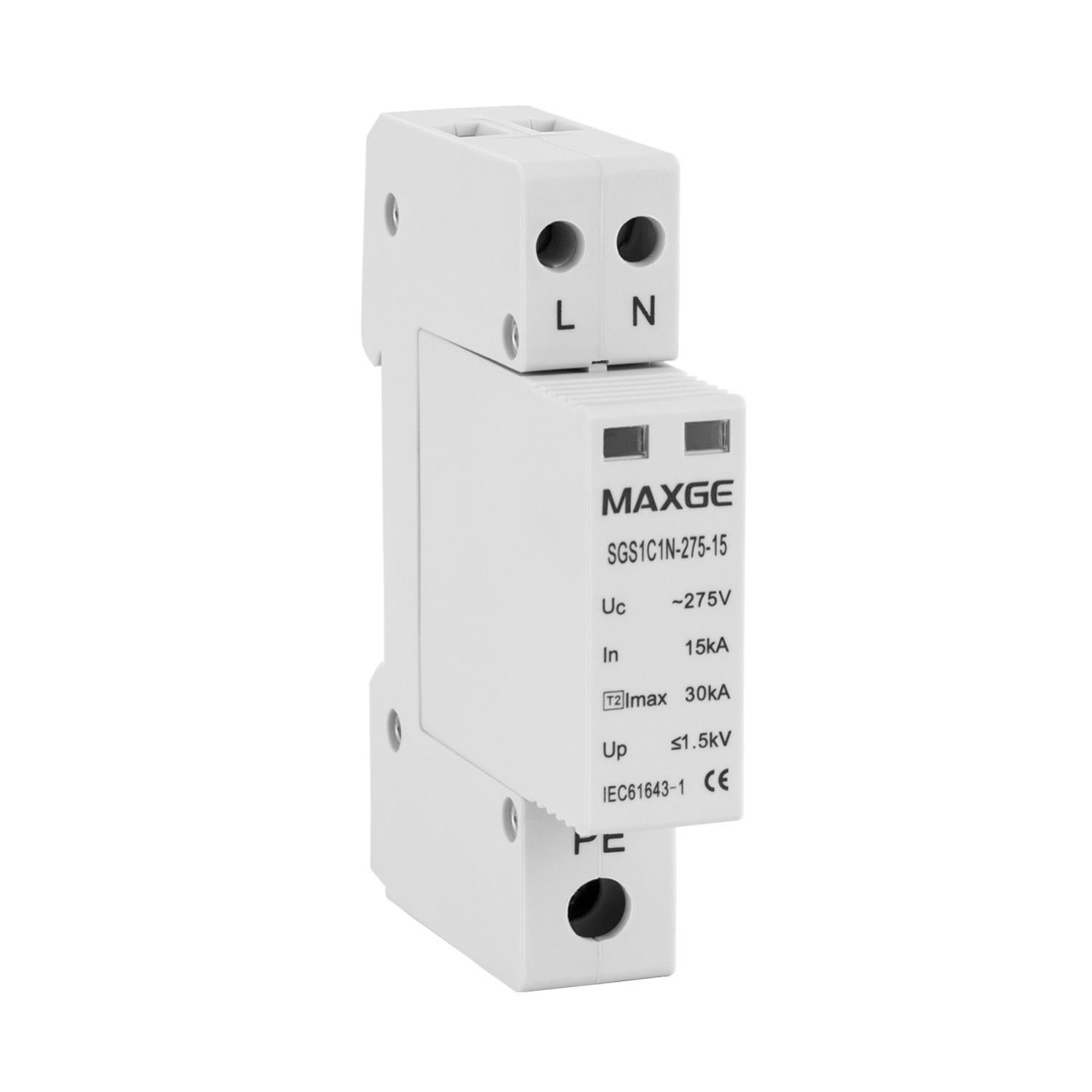 Parafoudre MAXGE 1P+N-Clase II-30kA-15kA-1,5kV 1P + N | Leroy Merlin
