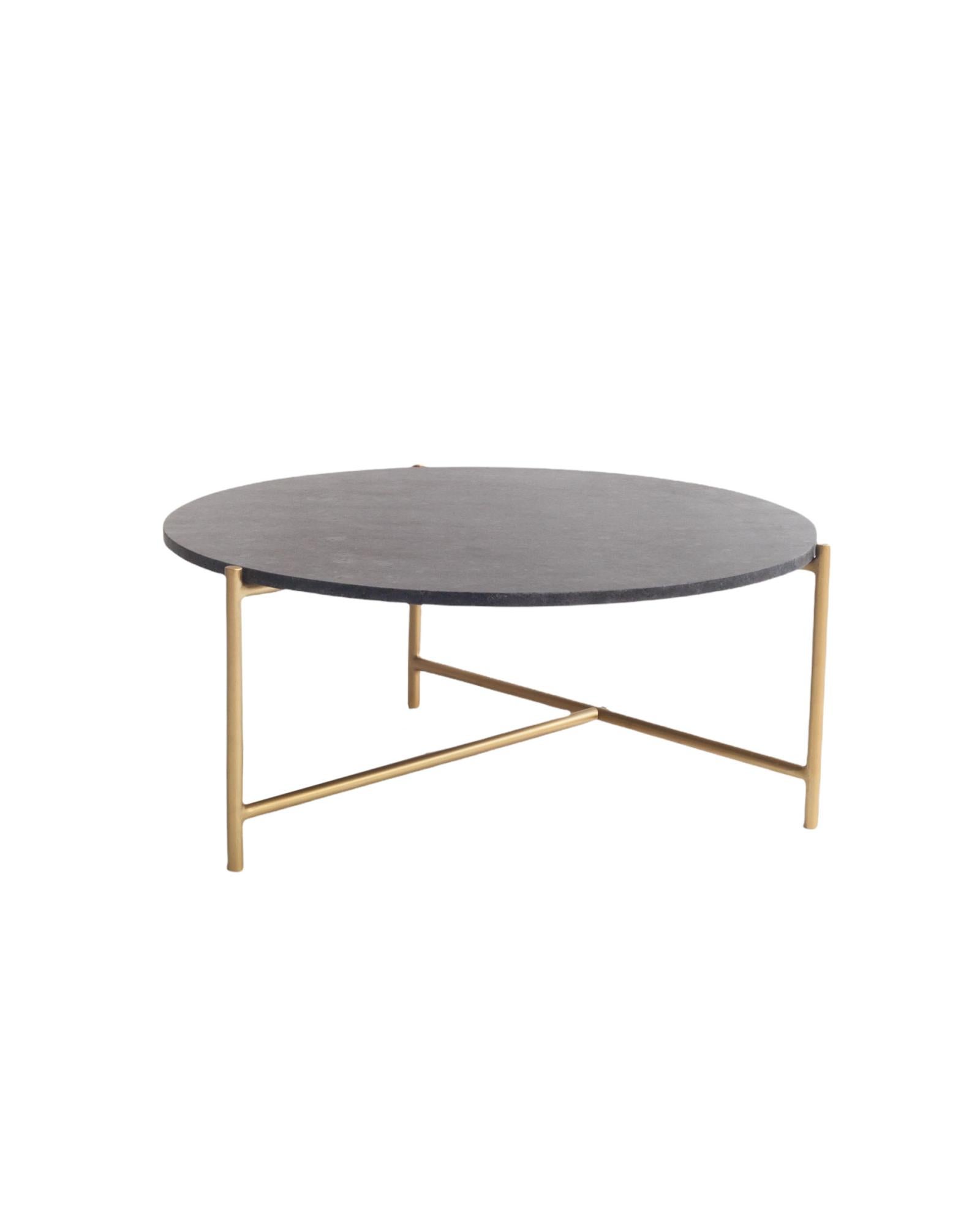 Tavolo metallico in marmo e ferro nero 80cm | Leroy Merlin