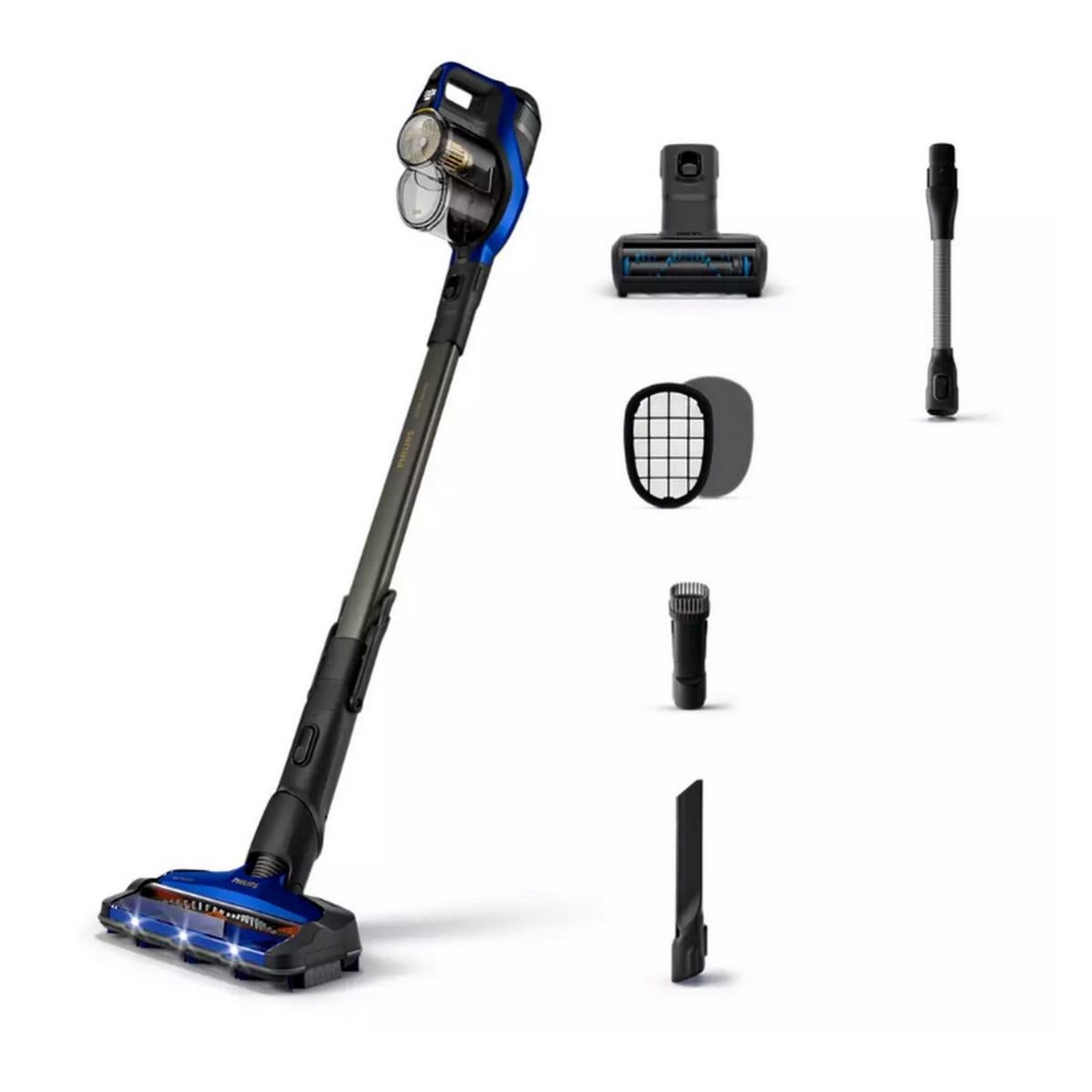 Philips séries 8000 aspirateur balai sans fil + brosse 360° noir/bleu ...