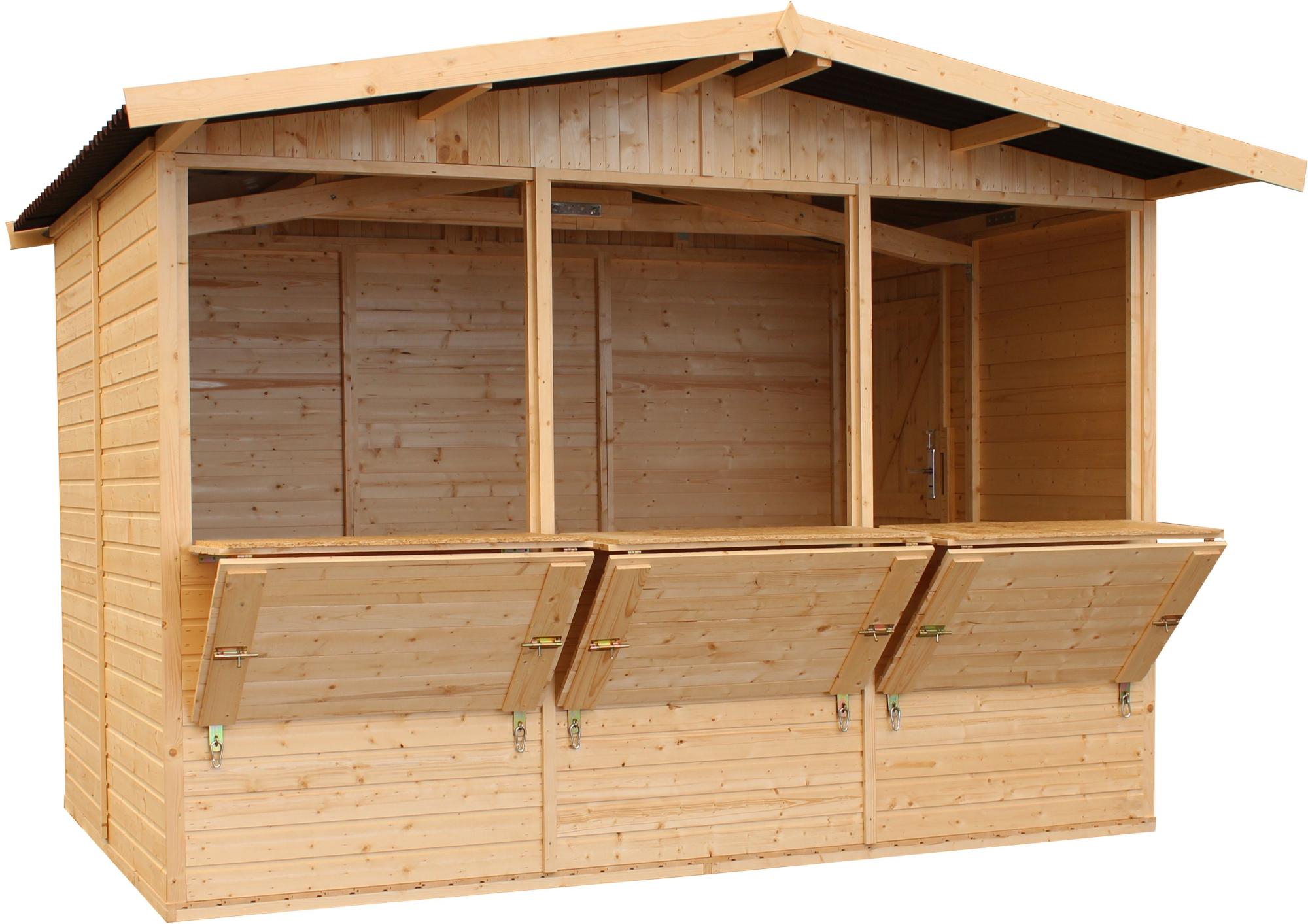 TIMBELA M150A casetta da giardino in legno, bancarella del mercato in ...