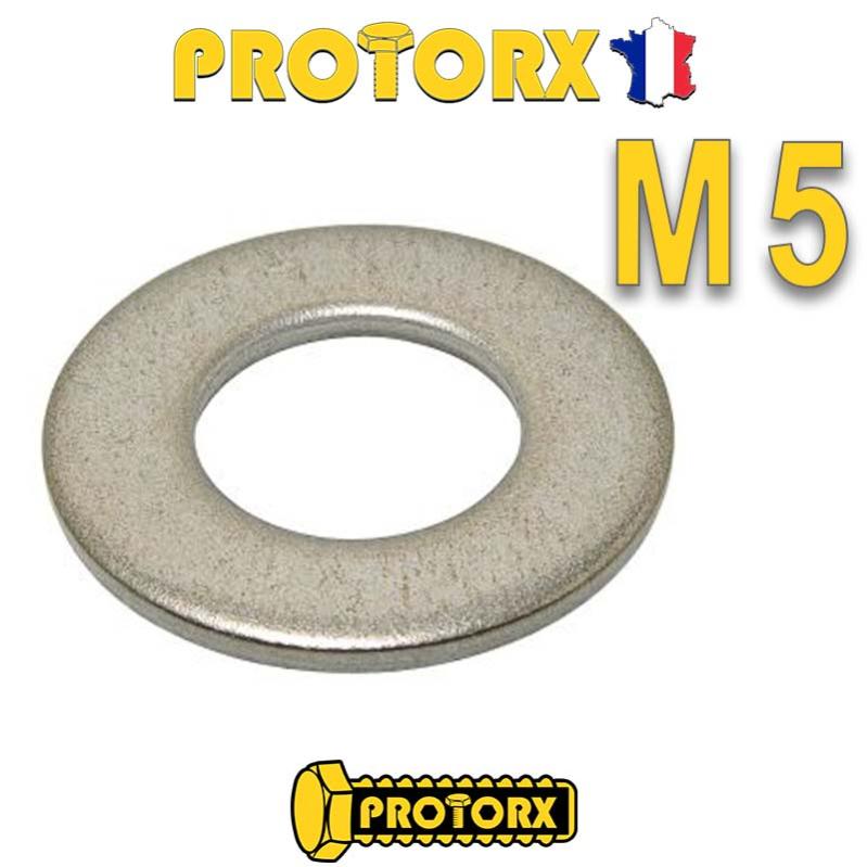 RONDELLE Plate MOYENNE M5 x 20pcs | Diam. int = 5,3mm x Diam. ext ...
