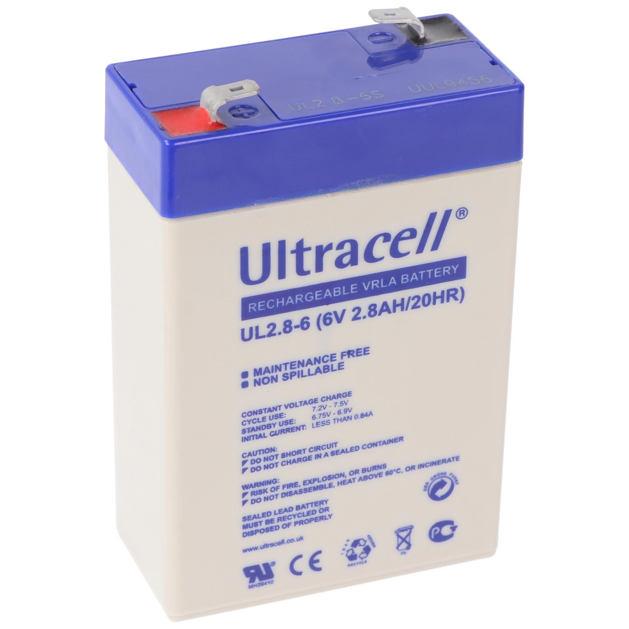 Batterie plomb étanche - Ultracell UL2.8-6 - 6v 2.8ah | Leroy Merlin