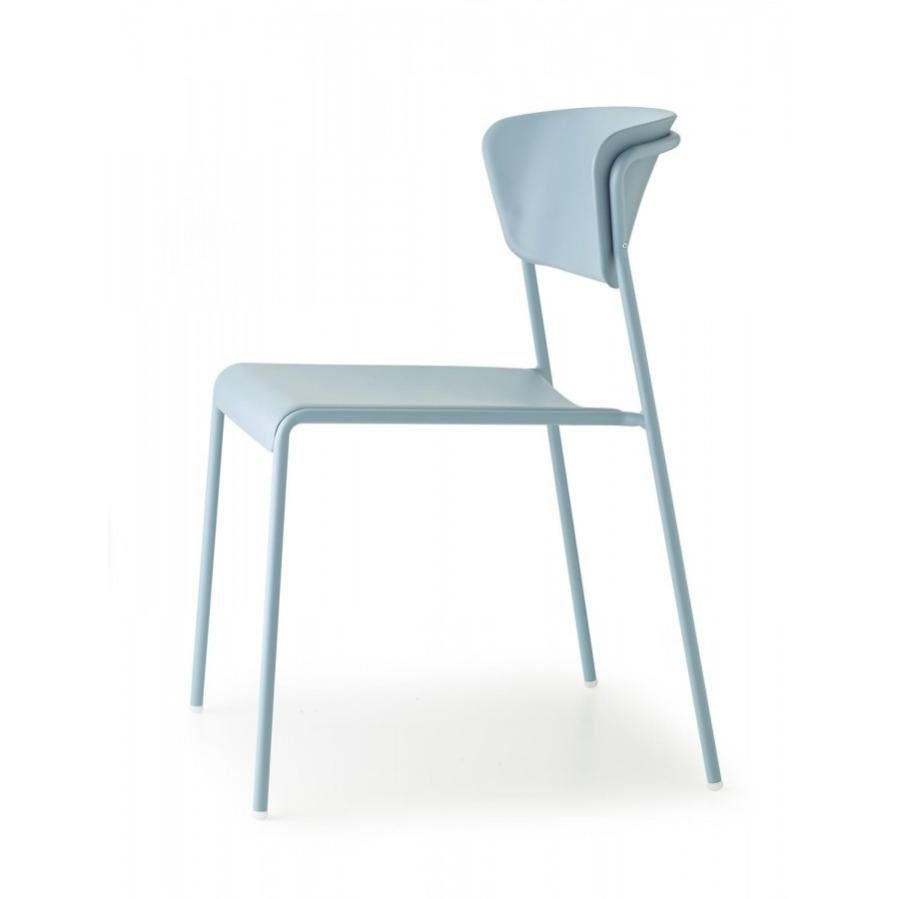SET 2 SEDIE LISA TECNOPOLIMERO 4 GAMBE - SCAB Colore: Blu avio | Leroy ...