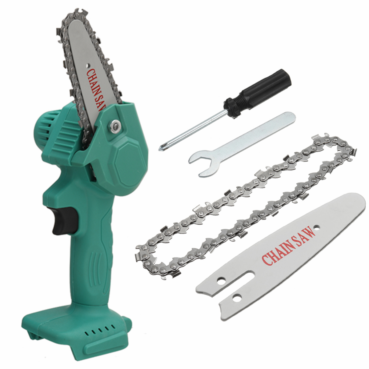 Scie à chaîne Tronçonneuse à batterie élagueuse sans fil 4" scie à ...