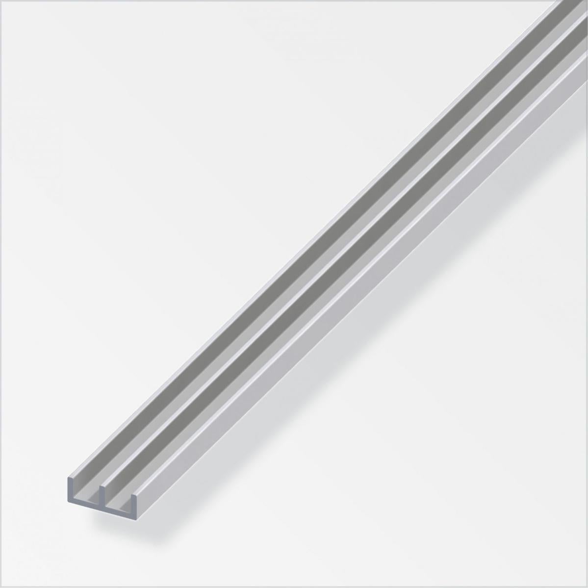 ALFER - 1mt - PROFILO GUIDA CON MONTAGGIO BASSO IN ALLUMINIO ANODIZZATO ...