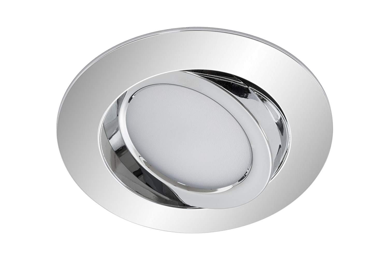 PRISMA - Faretti da incasso diametro 8,2cm 5W colore cromato, luce ...