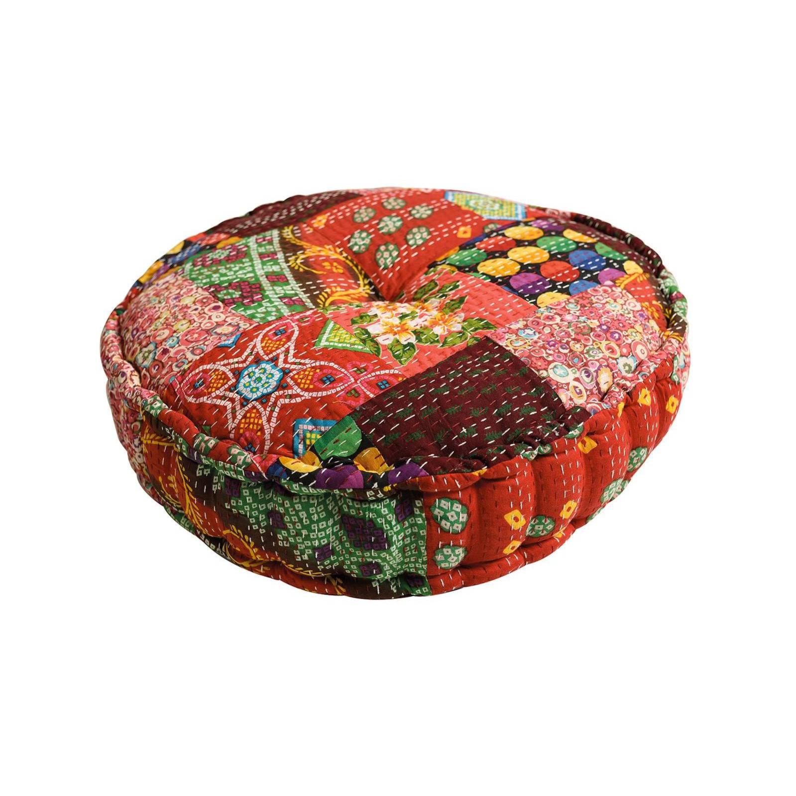 Pouf patchwork multicolore Zozza | Leroy Merlin