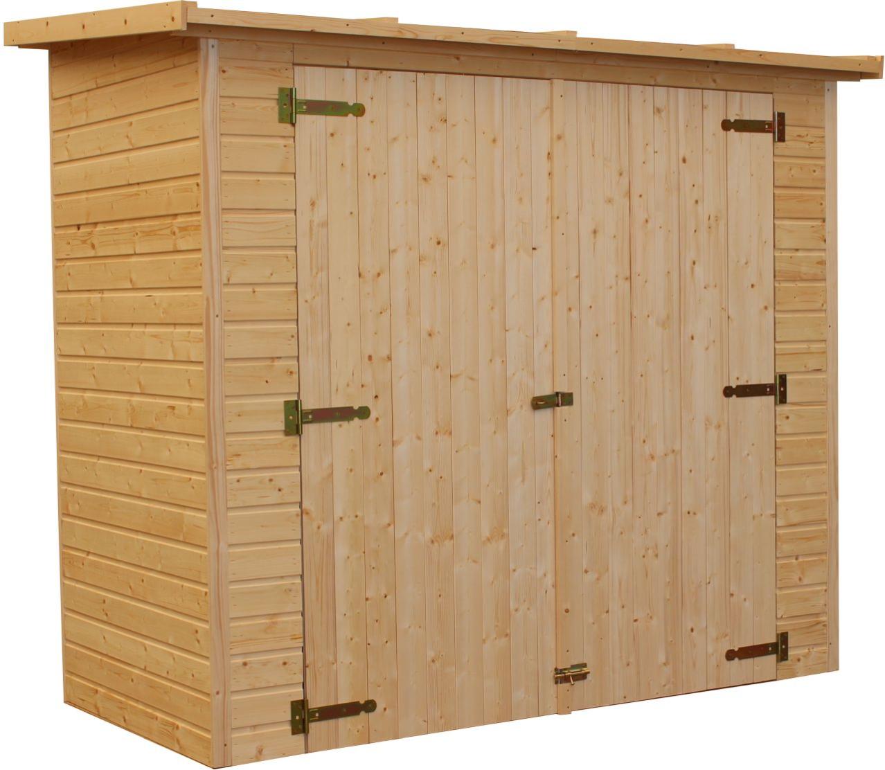 TIMBELA M348 Casetta da giardino in legno da esterno - casetta in pino / abete - H194x 223 x 123 ...