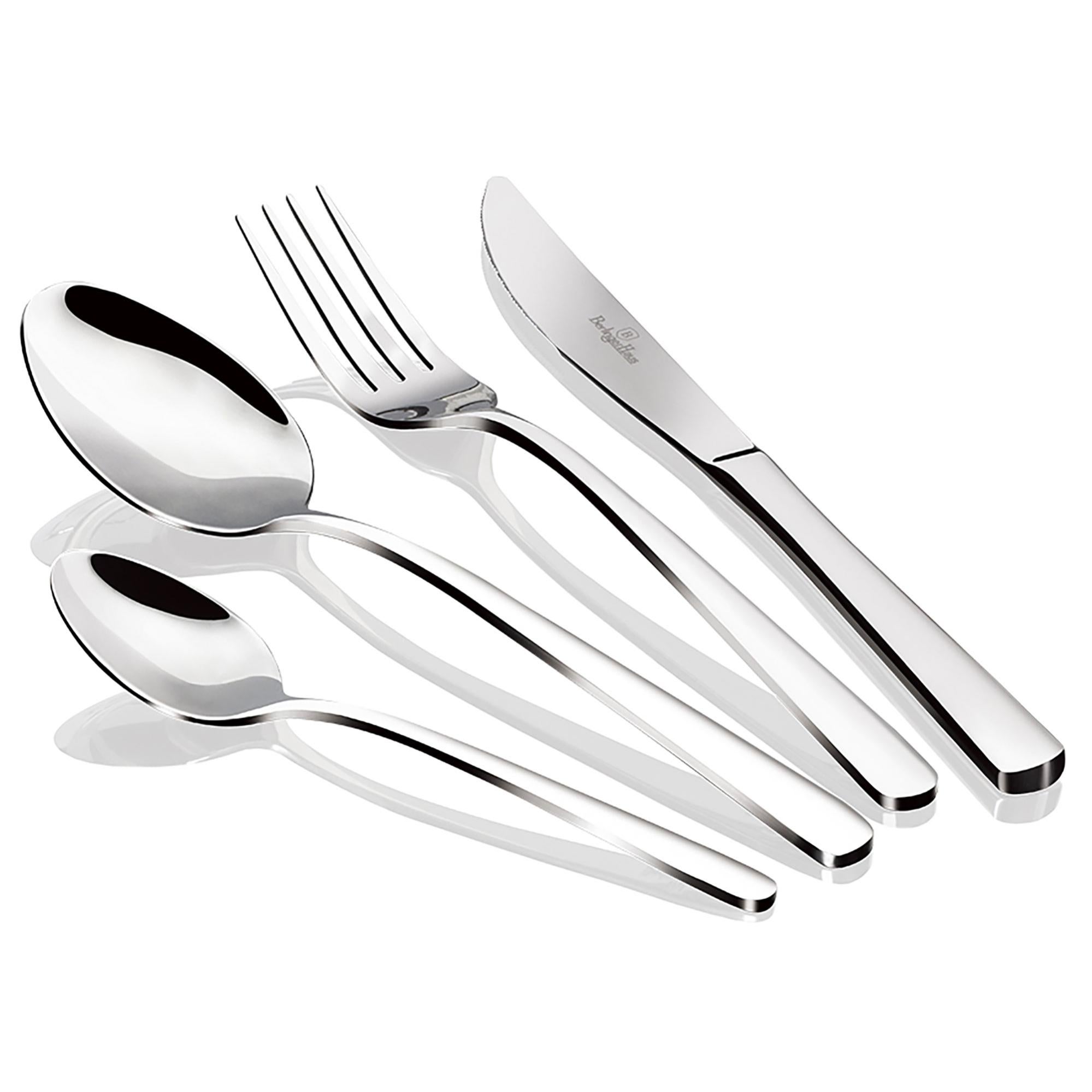 Ménagère 24-Piece Acier Inox. Finition Polie, Set de Couverts pour 6 ...