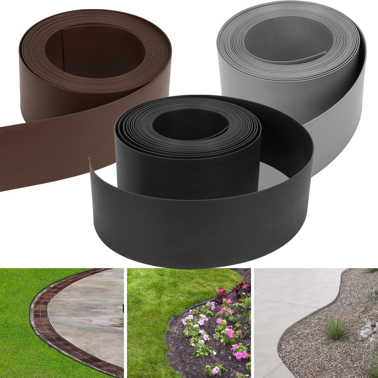 Bordure de jardin Bordure de pelouse flexible Bordure de lit en plastique dur Bordure de tonte ...