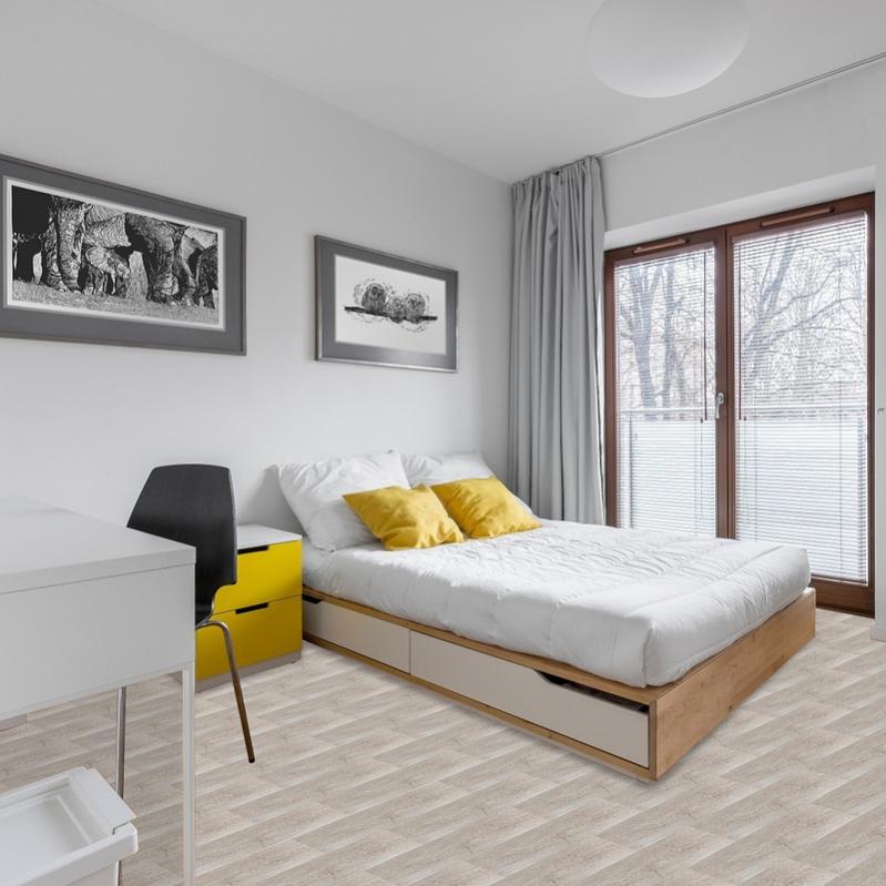 Ca.9m² Sol vinyle Chêne White Oak Stratifié autocollant en vinyle ...