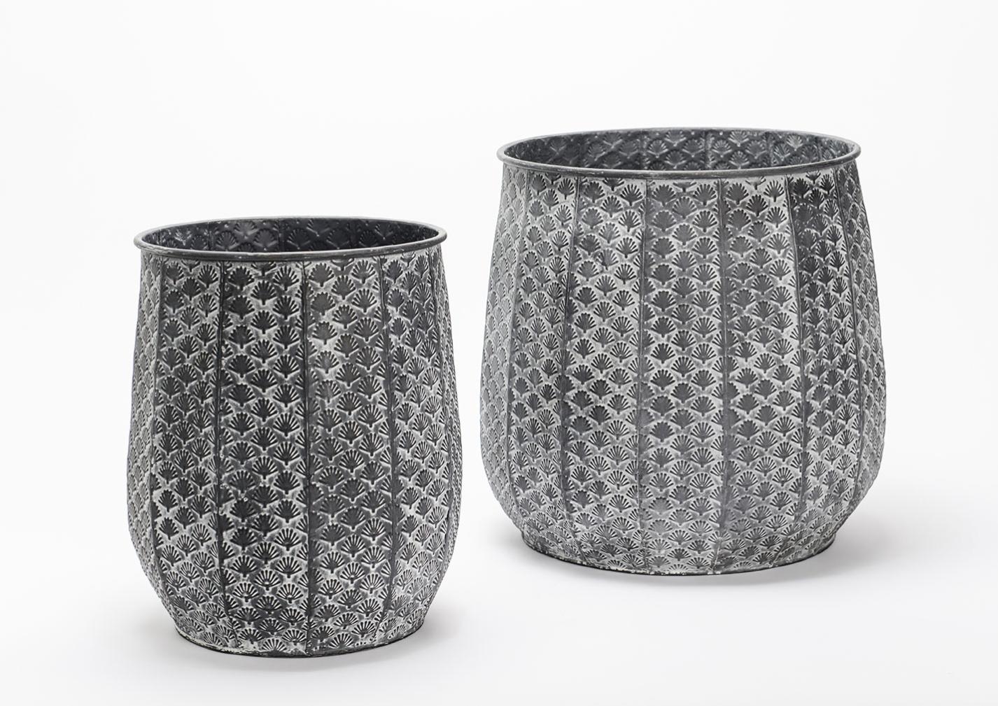 Set de 2 cache-pots en métal | Leroy Merlin