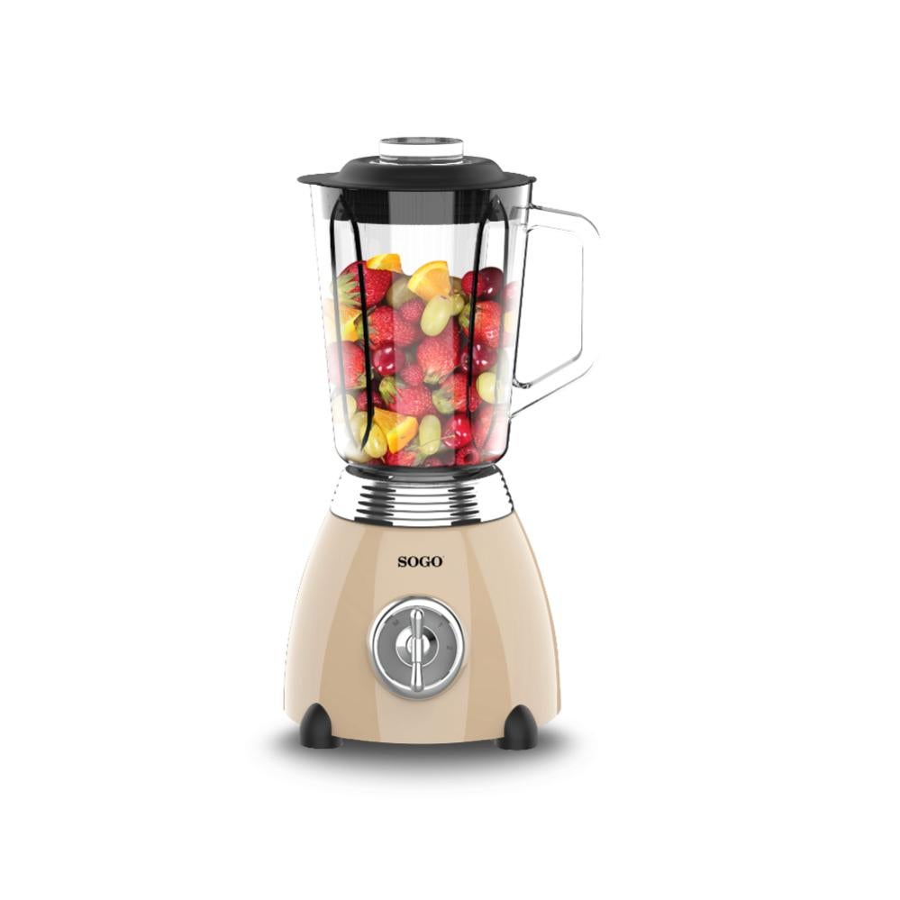 Frullatore color panna 500W 1.5L 2 velocità lame acciaio inox Sogo ...