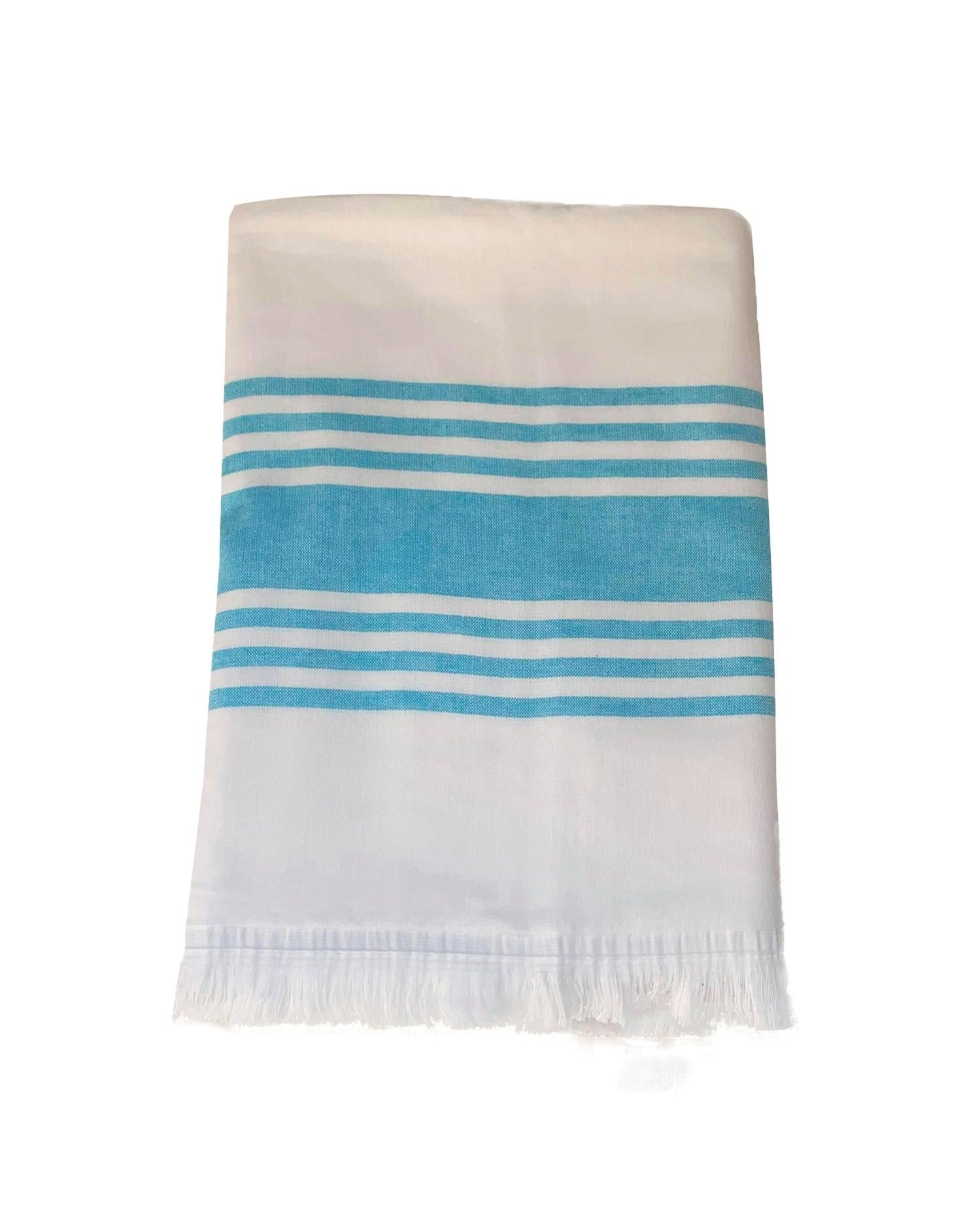 Fouta doublée éponge Karabuk Turquoise 90x160 400g/m² | Leroy Merlin