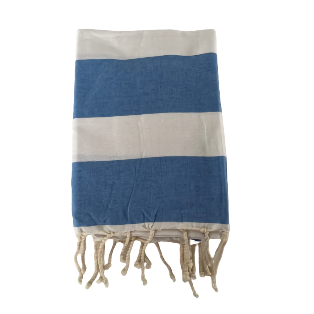 Fouta Traditional Transat Sky Blue 100x200 190g/m² (2.5oz) | Leroy Merlin