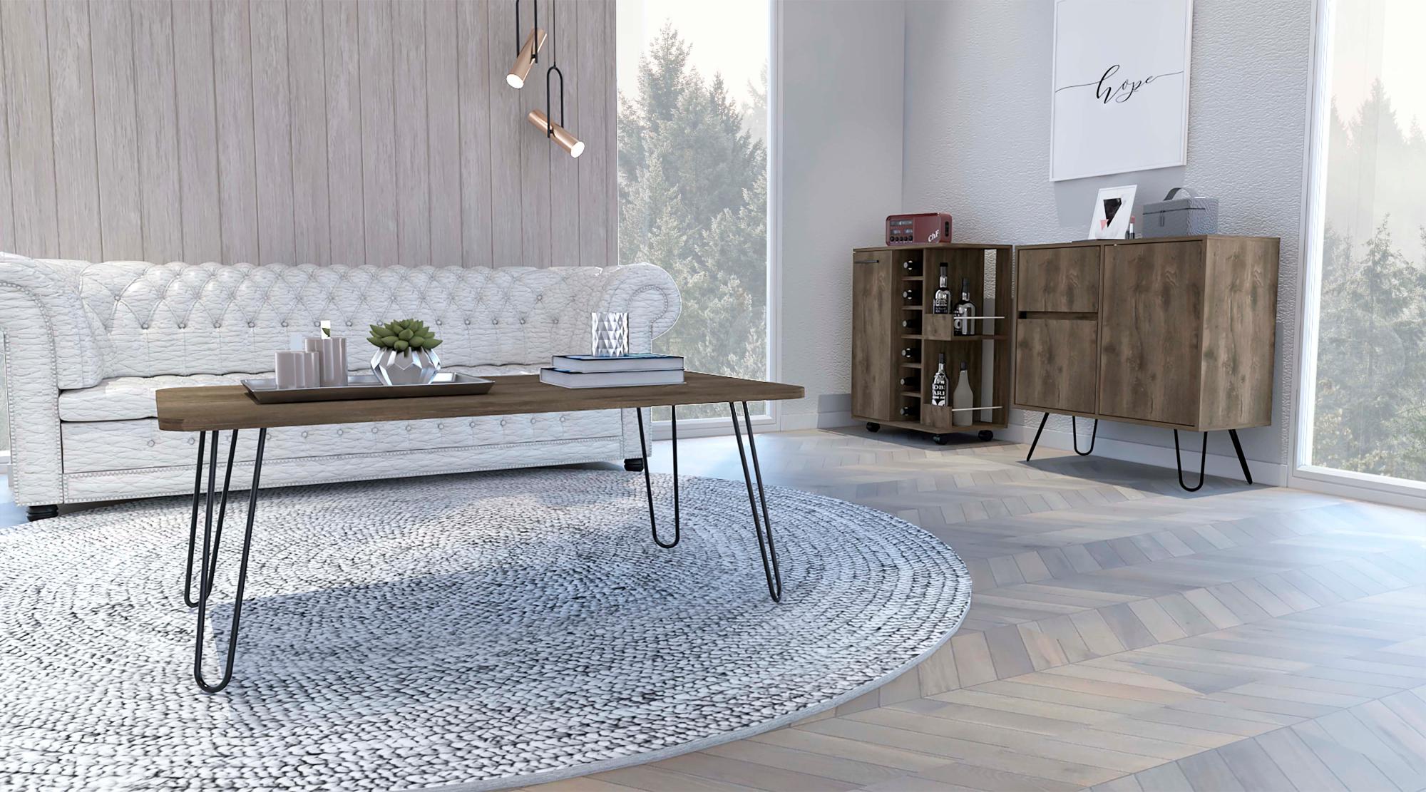 Ensemble Andorre, Table Centrale Rectangulaire Andorra + Joint De Salon ...