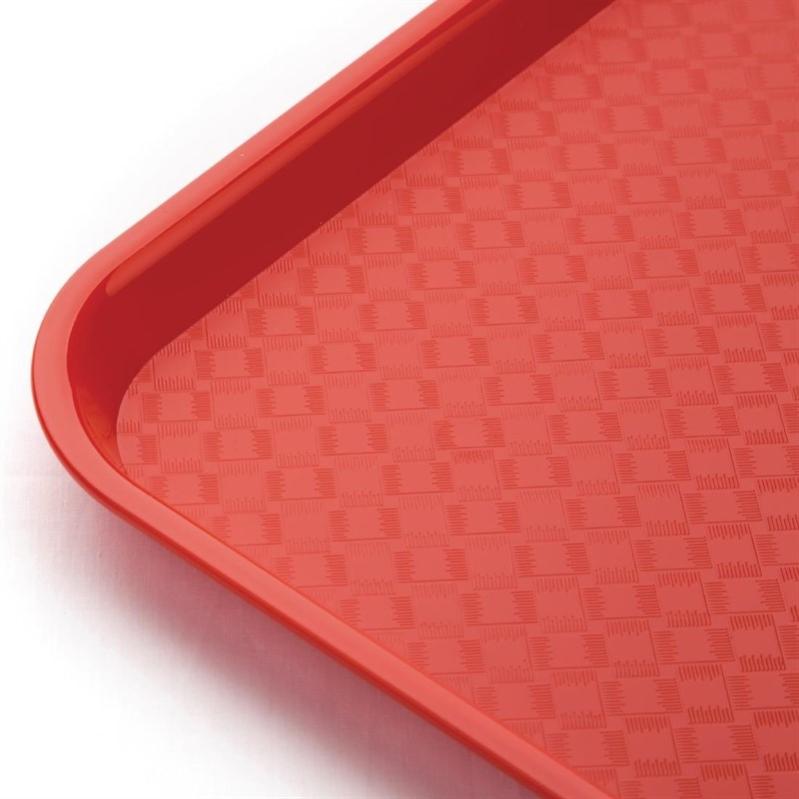 Plateau Fast Food en Plastique 450 x 350mm Rouge - Kristallon | Leroy ...