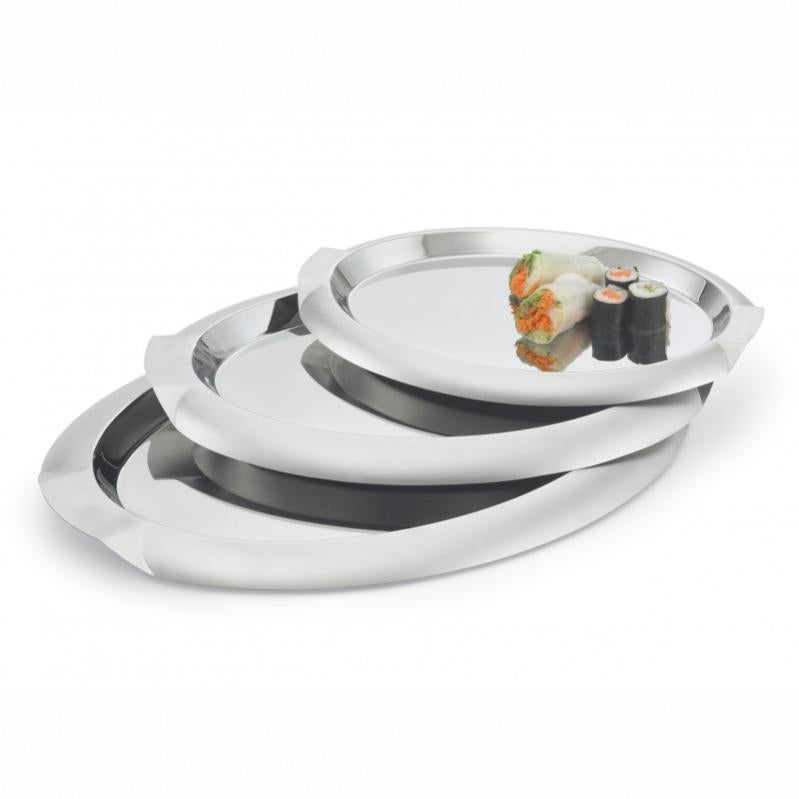 Plateau de Service Inox Ovale L 37,5 à 53,7 cm - Pujadas | Leroy Merlin