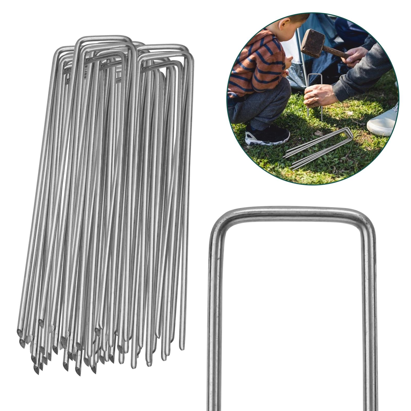 50x ancoraggio a terra picchetti in acciaio zincato 150x25 mm ...