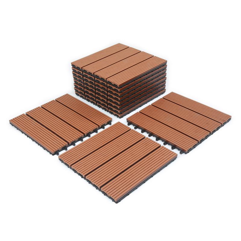 Piastrelle per Esterno Incastrabili Piastrelle Decking ad incastro WPC ...