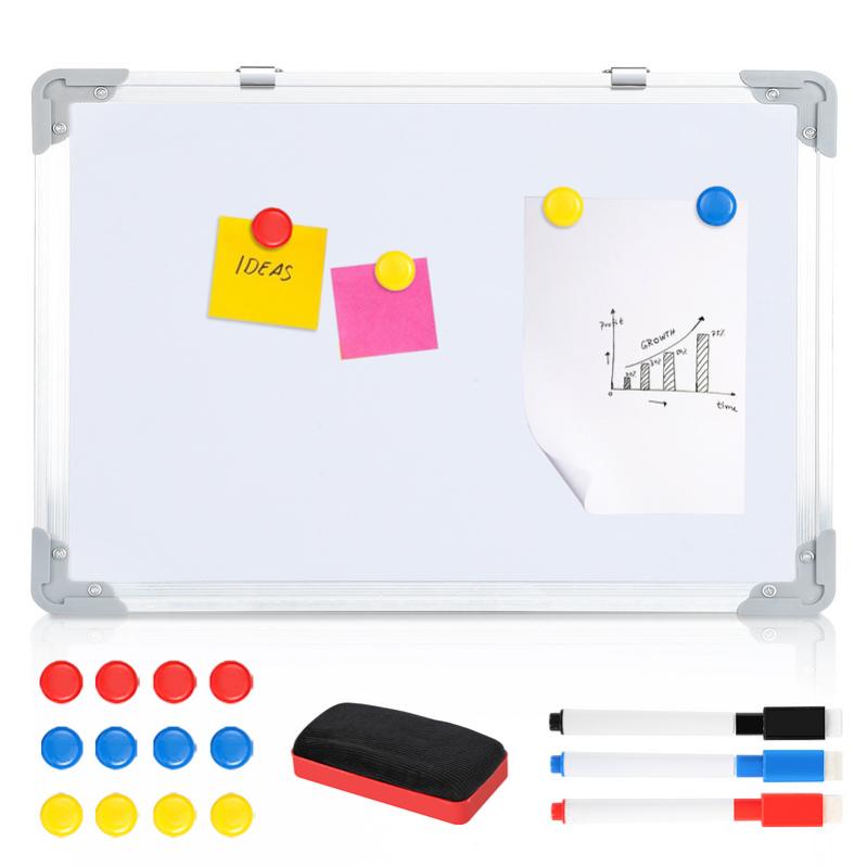 Lavagna magnetica 120x90cm con cornice in alluminio e vaschetta ...