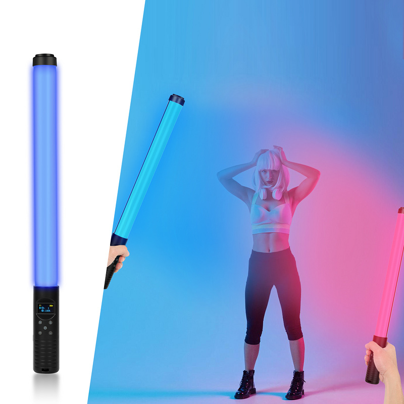 RGB LED lumière vidéo LED Stick Light 3000‑6500K RGB Lumière de Remplissage Vidéo avec ...