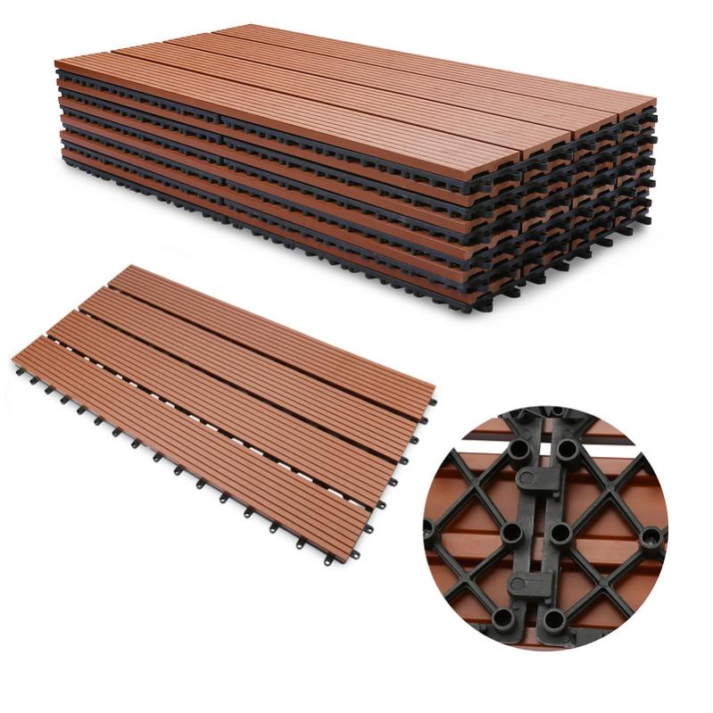 Piastrelle per Esterno Incastrabili Piastrelle Decking ad incastro WPC ...