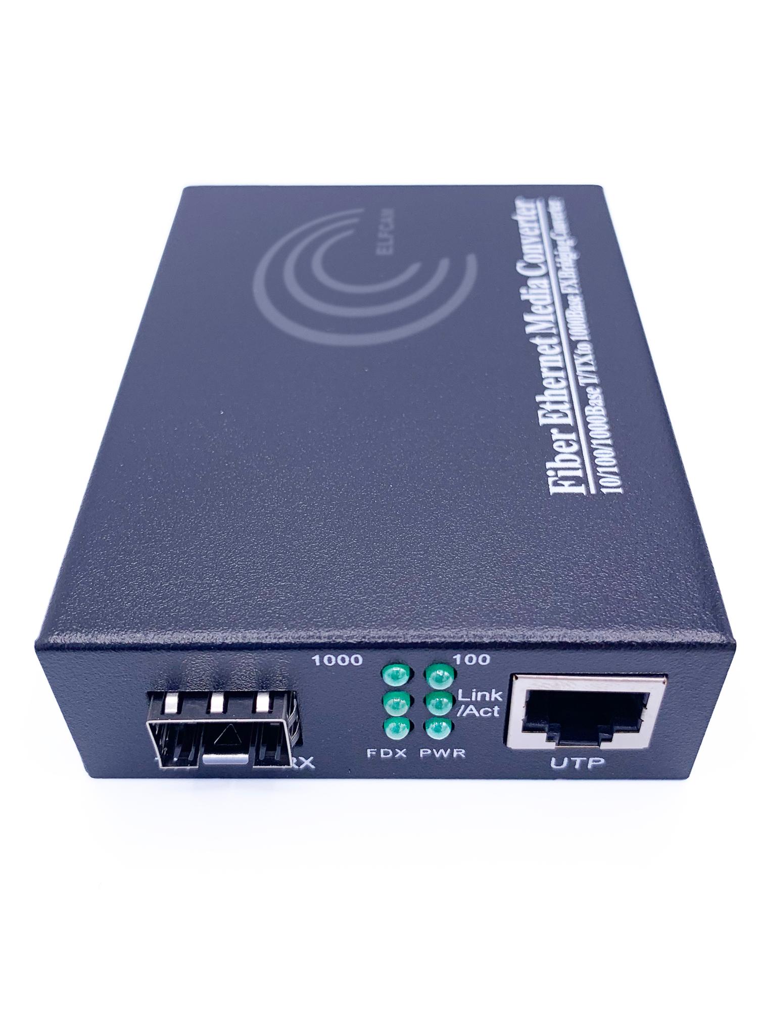 Elfcam® - Convertisseur Fibre Ethernet, Convertisseur RJ45 Gigabit/Module mini-GBiC SFP (1,25G ...