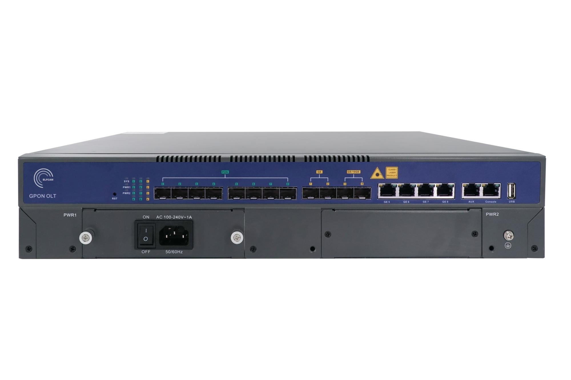 Elfcam® - GPON OLT 8 Ports PON2X 10G SFP+ Ports, 2X SFP Ports, 6X RJ45 Ports, Mettre a Jour ...